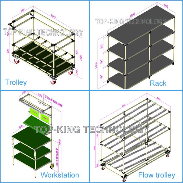 PE Coated Modular Steel Pipe Rack