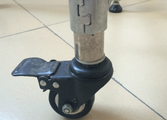 Red Stem Caster Wheel Black Bracket Castor Swivel PU Caster Adapter ...